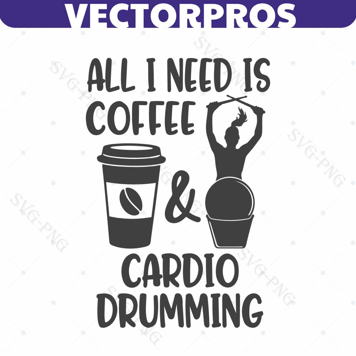Funny Cardio Drumming Saying SVG File,Cardio Girl Drummer sv | Inspire ...