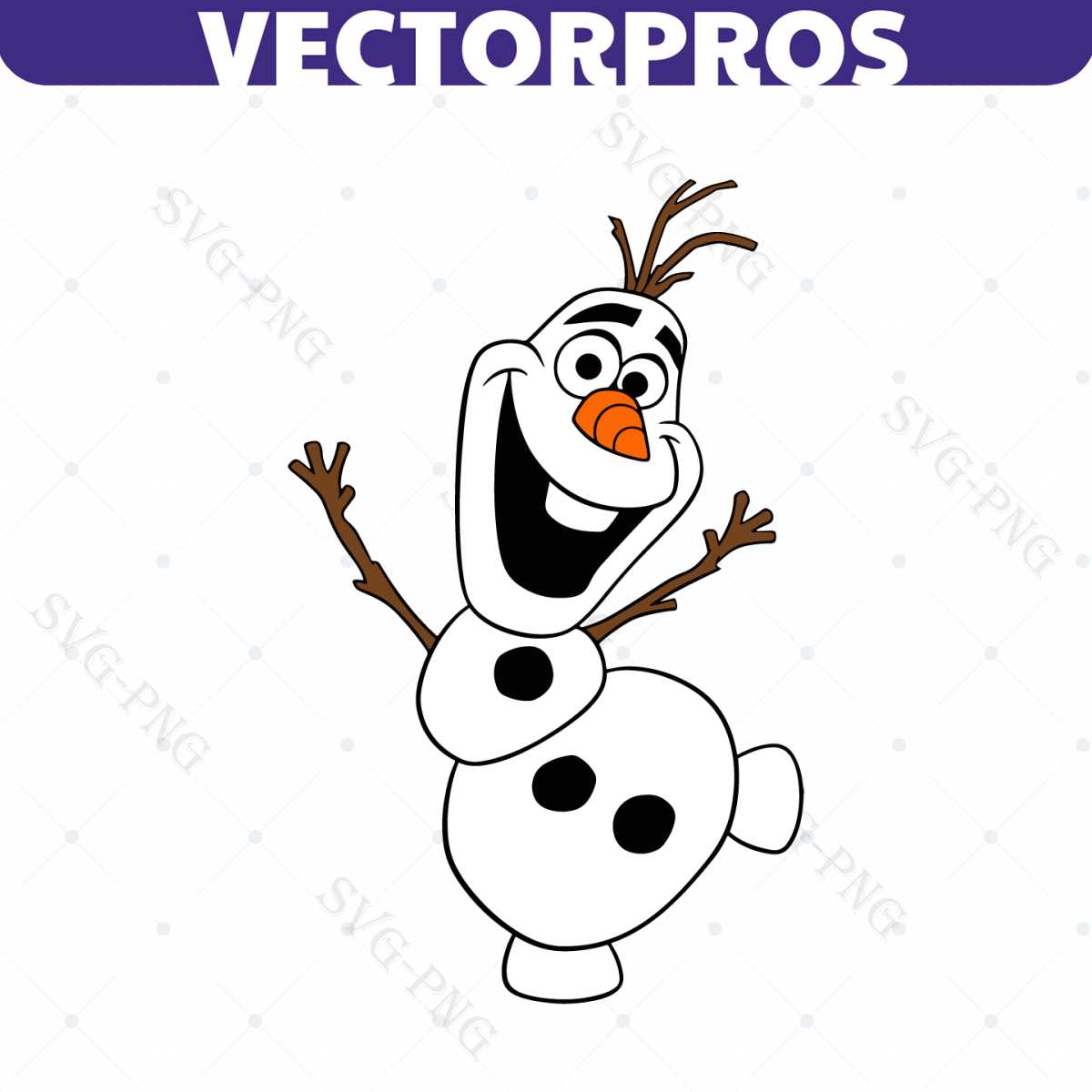 Olaf SVG, easy cut file for Cricut, layered by colour | Inspire Uplift