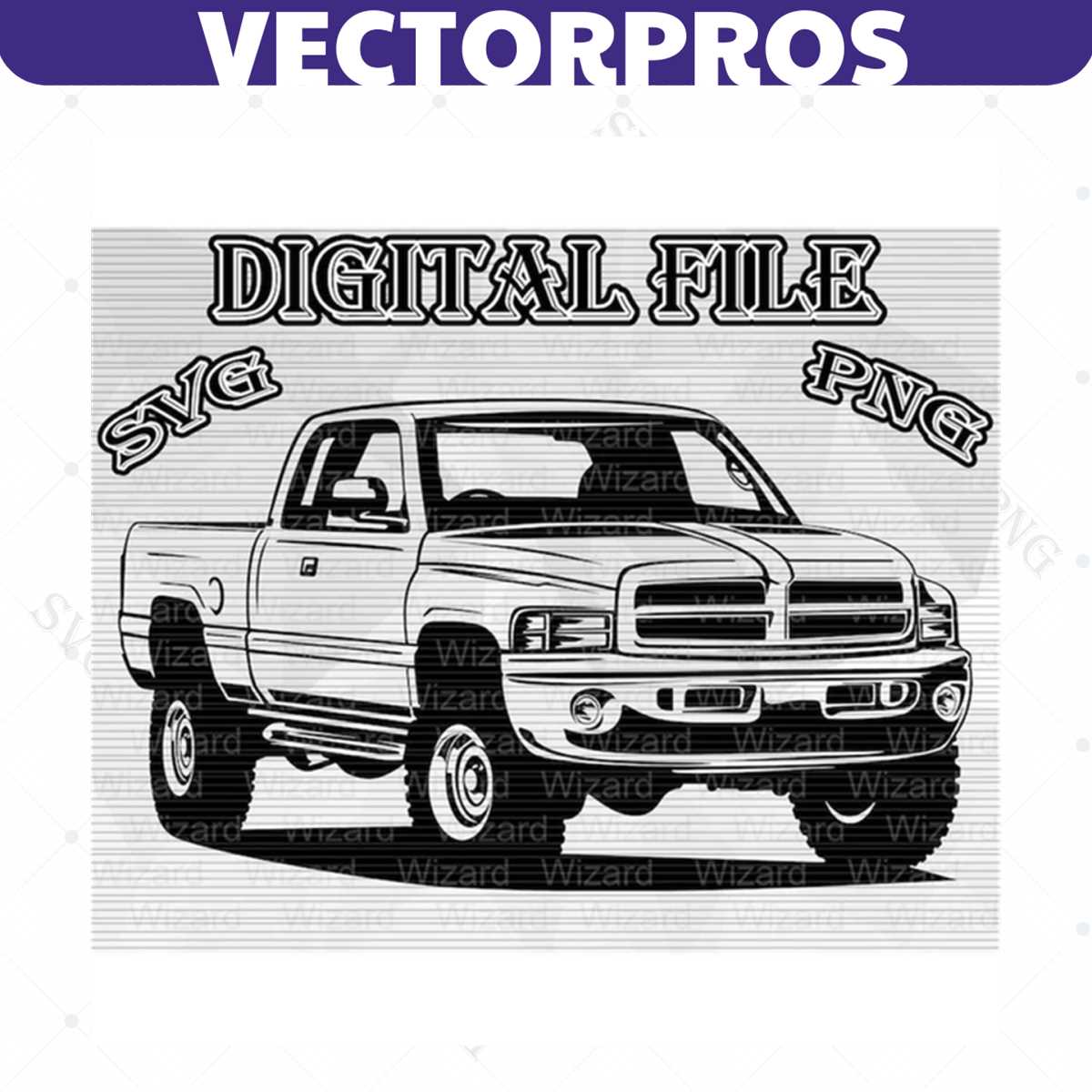 Dodge Ram American Pick up Truck PNG SVG, cut file, drawing | Inspire ...