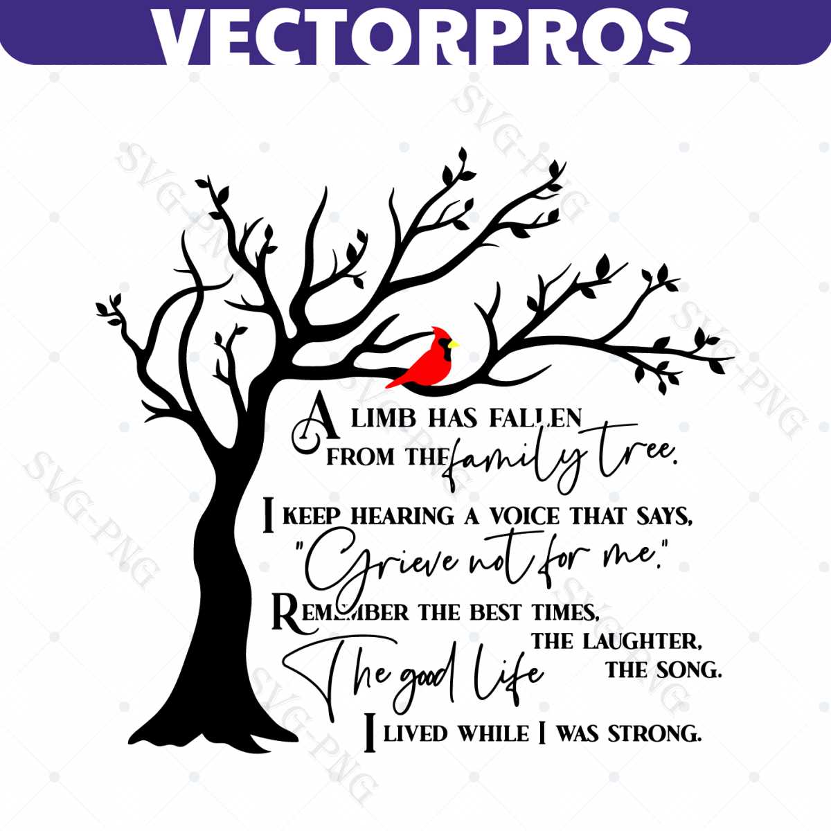 A Limb Has Fallen SVG, Red Cardinal SVG File, Memorial Svg, | Inspire ...