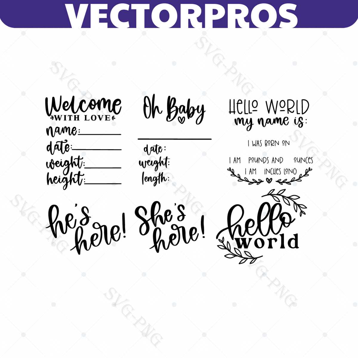 Baby announcement svg | baby stat sign svg | hello world svg | Inspire ...