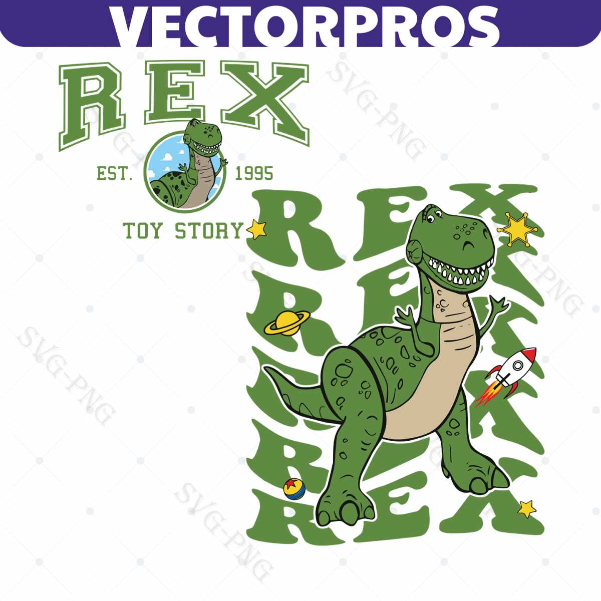Funny Toy Story Rex Dinosaur Est 1995 SVG | Inspire Uplift