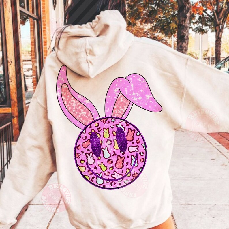 Faux Glitter Easter Bunny Smiley PNG Peeps PNG Hearts Glitte | Inspire ...
