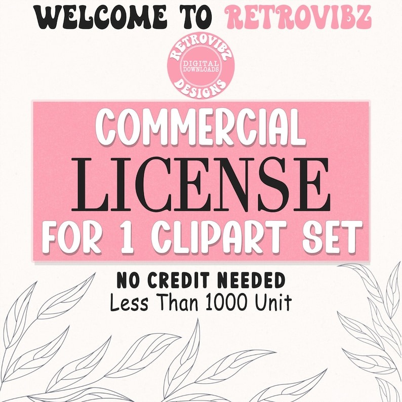 RetroVibz Commerial use license for 1 Clip Art Bundle, Clip | Inspire ...