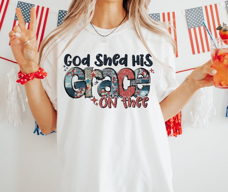 God Shed his Grace on thee png, 4th of july America png, Ame | Inspire ...