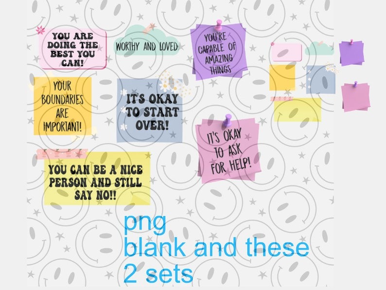 Mental Health Post it note png blank and text | Inspire Uplift