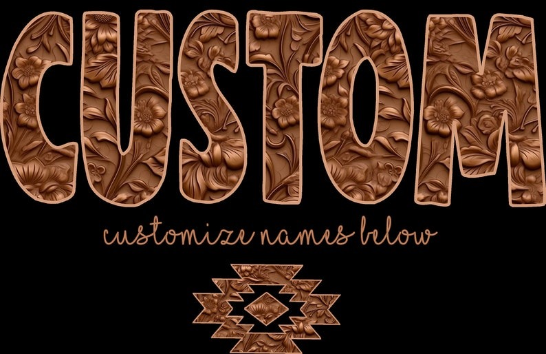custom Western Faux Embossed Leather SVG/PNG ORIGINAL | Inspire Uplift