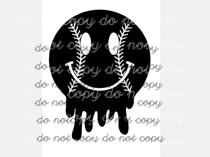 Baseball Melting Smiley png/svg original - Inspire Uplift