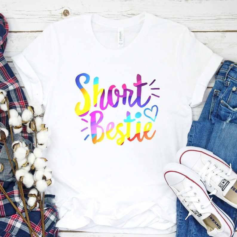 Best Friends Matching Shirts Tall Bestie and Short Bestie Fu | Inspire ...