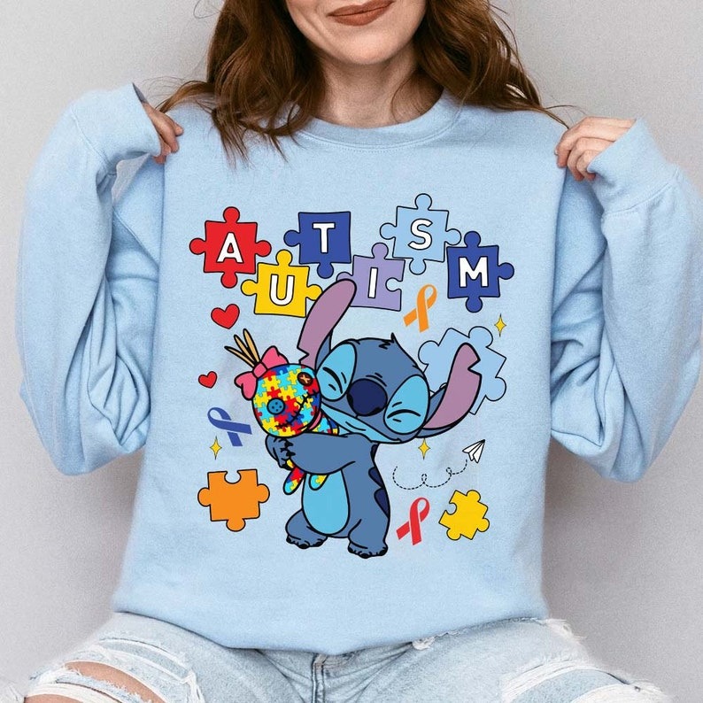 Stitch I Wear Blue For Autism Awareness Png, Stitch Autism P | Inspire ...
