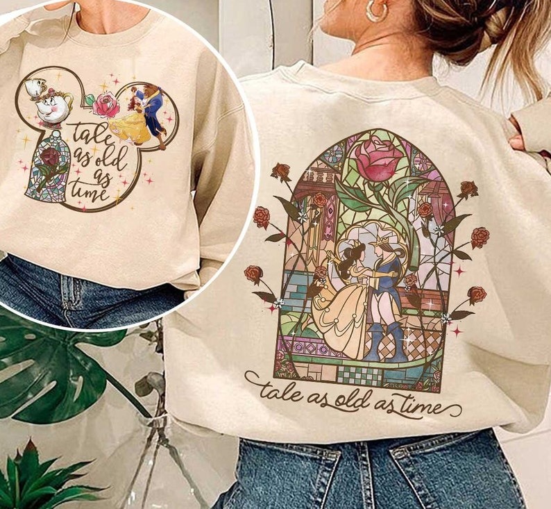 Two-Sided Retro Tale As Old As Time Belle's Book Shop Png, R | Inspire ...