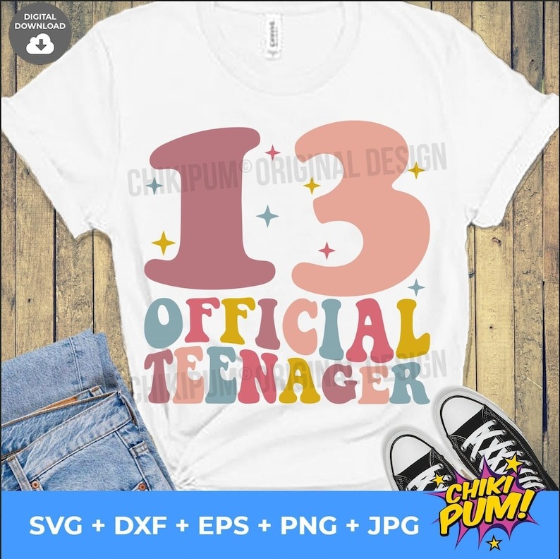 Official teenager SVG, 13th Birthday SVG, Retro svg, Thirtee | Inspire ...