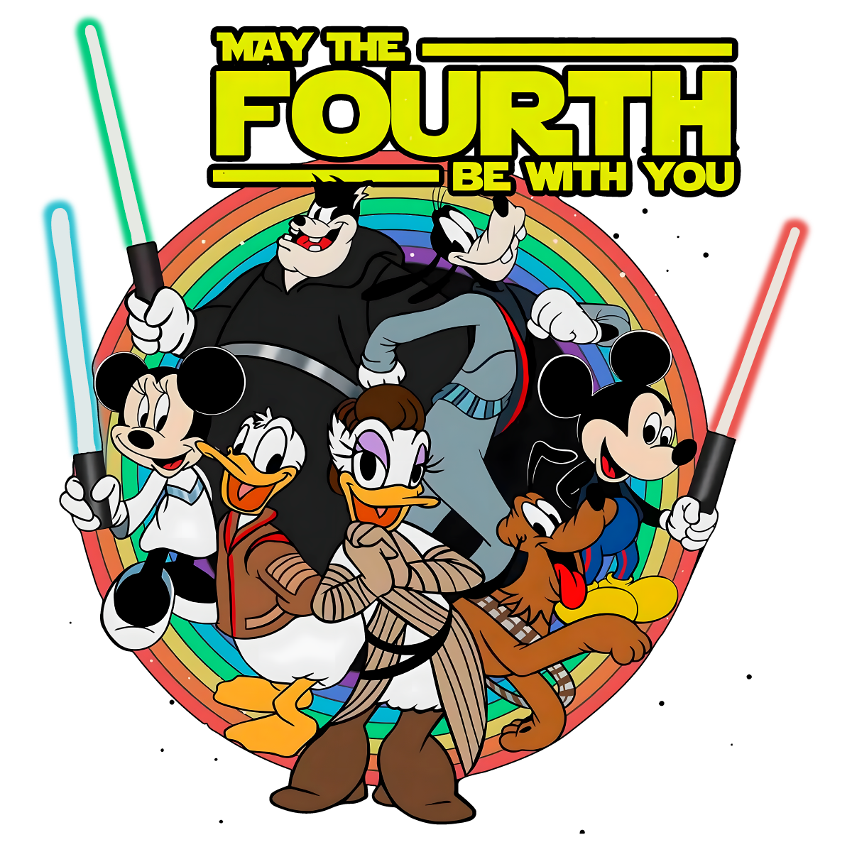 May The Fourth Be With You Mickey Mouse PNG | Inspire Uplift