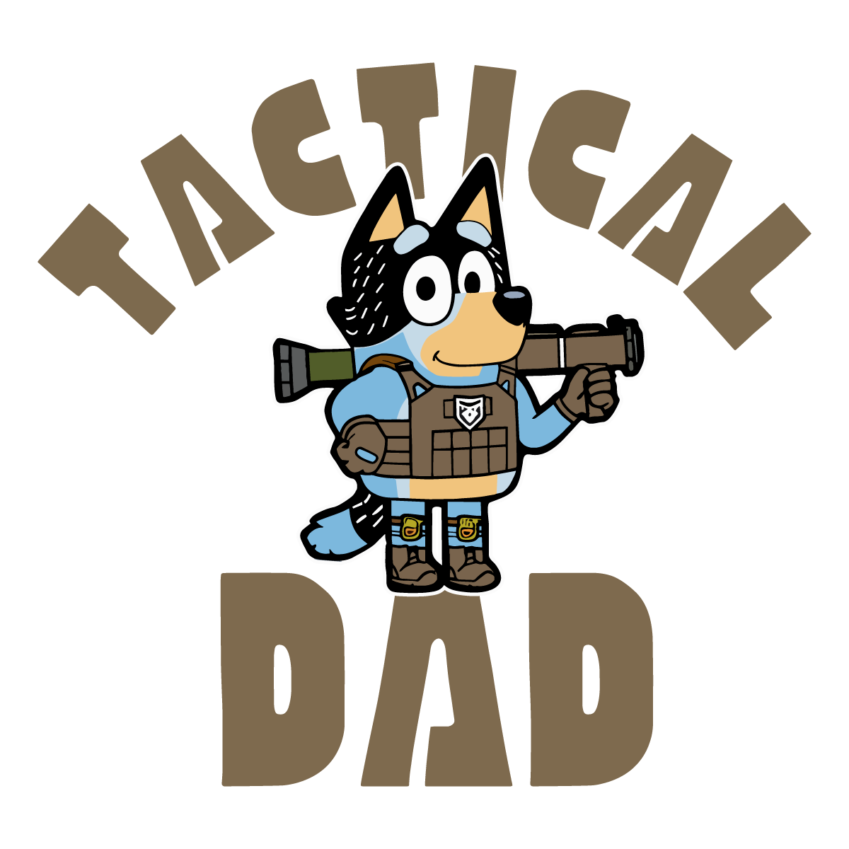 Tactical Dad Bandit Heeler Bluey Father SVG | Inspire Uplift