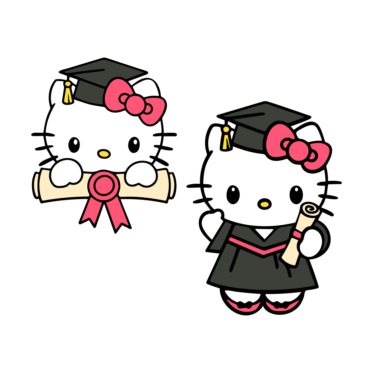 Hello Senior Kitty 2023 Graduation Season DXF, SVG, PNG File | Inspire ...
