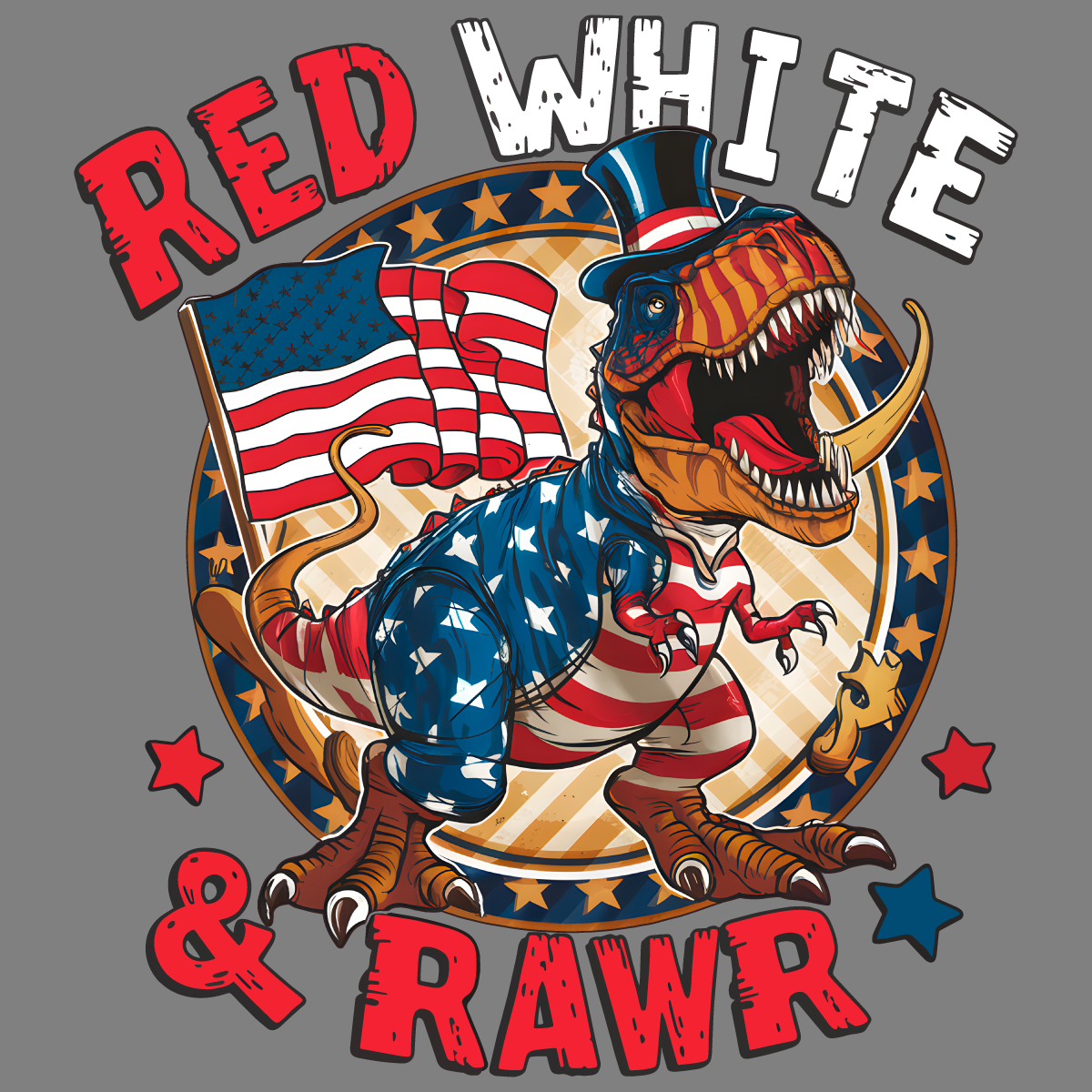 Red White And Rawr Independence Day PNG Digital Download Fil | Inspire ...