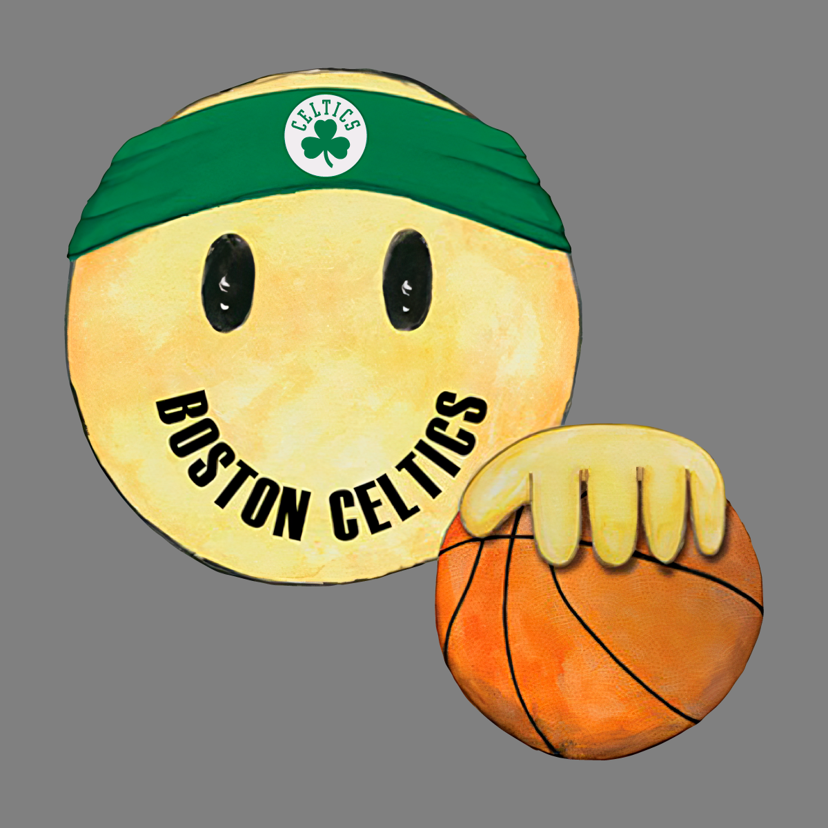 Boston Celtics Smiley Face SVG Digital Download - Inspire Uplift