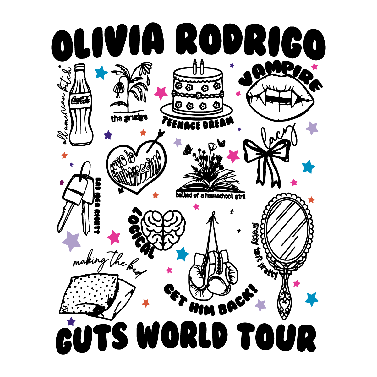 Olivia Rodrigo Guts World Tour Music Concert SVG - Inspire Uplift