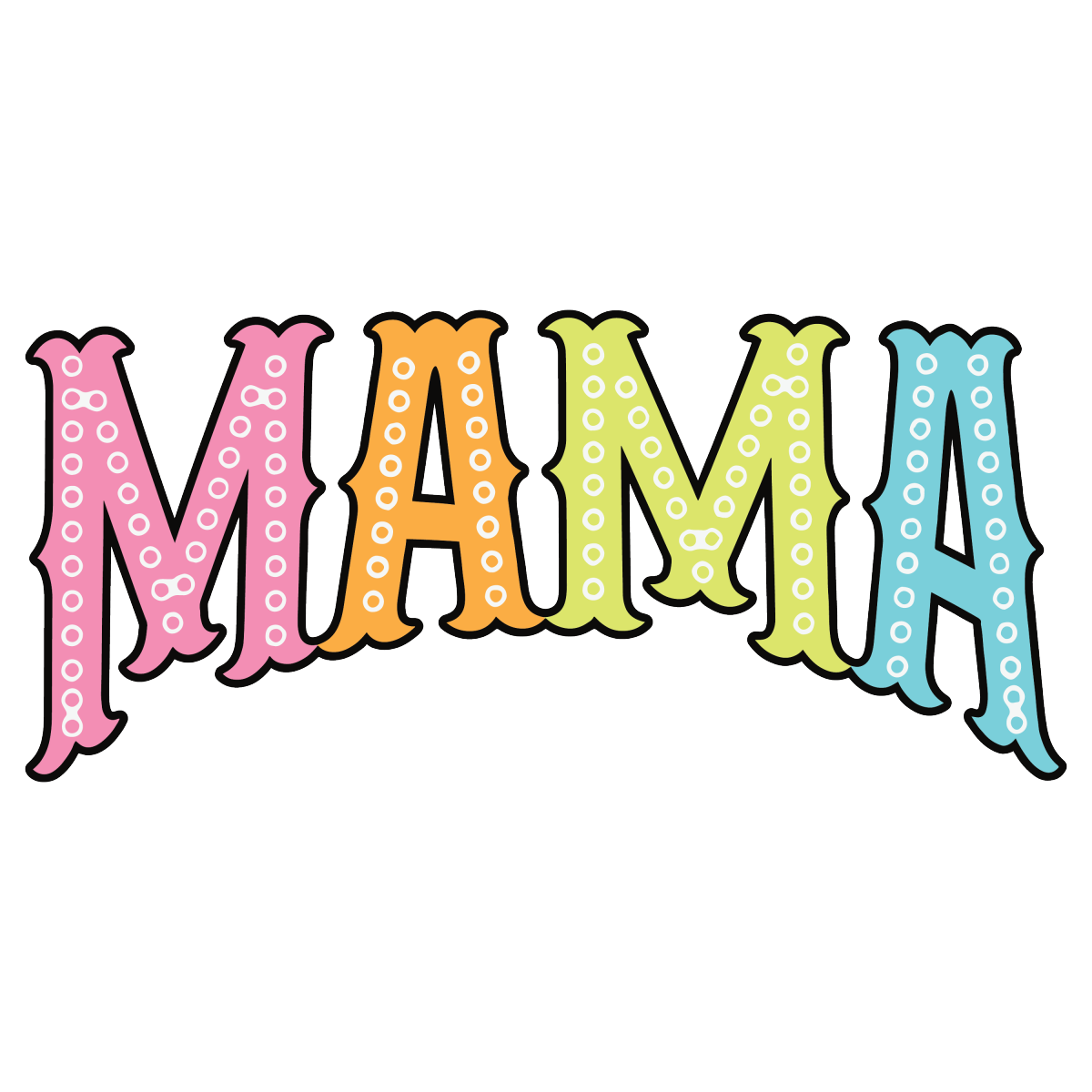 Retro Mama Bright Doodles SVG Digital Download Files | Inspire Uplift