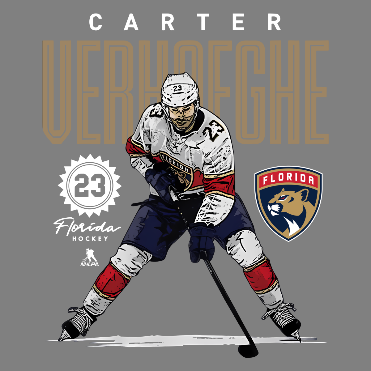 Florida Panthers Carter Verhaeghe Card Png Digital Download | Inspire ...
