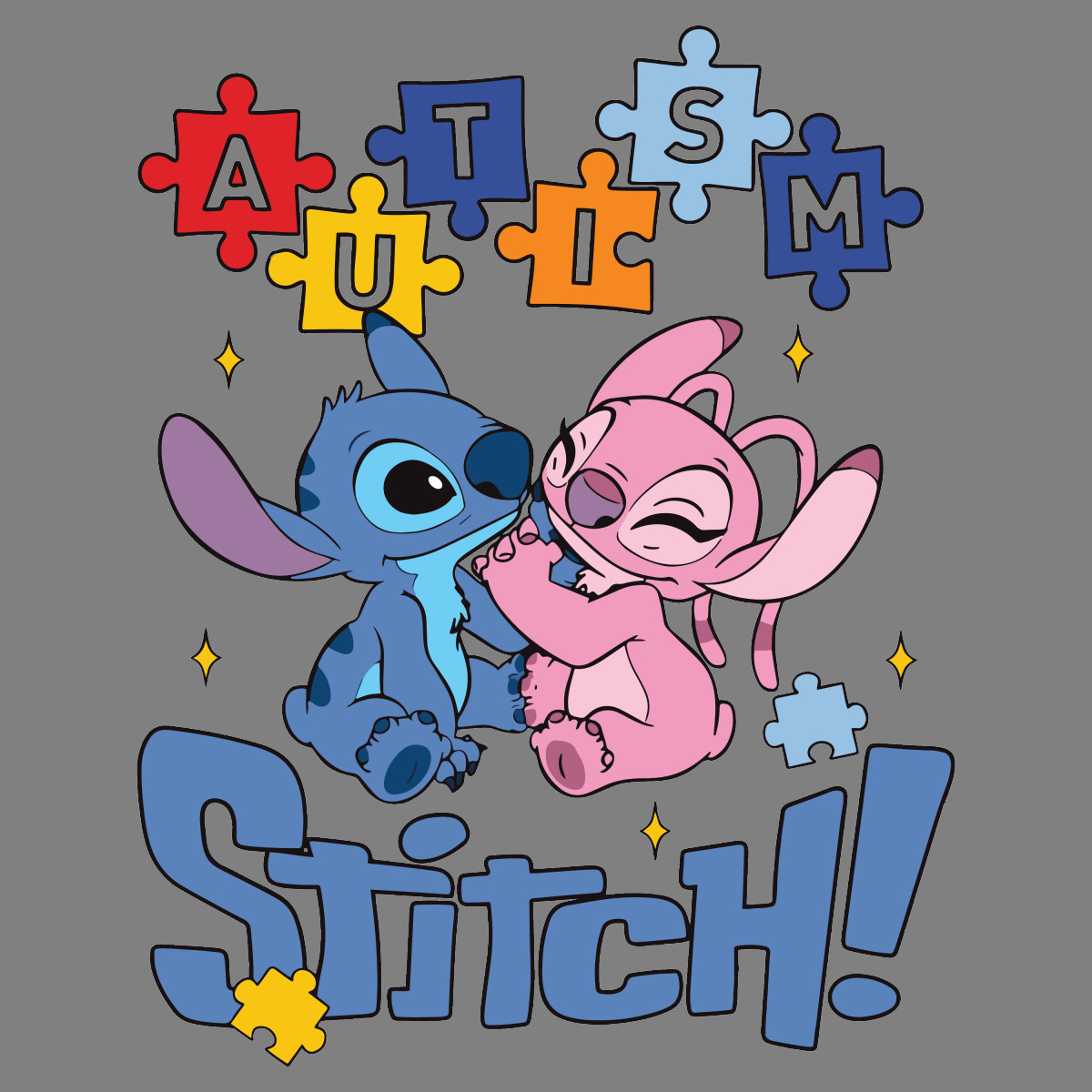Stitch And Angel Autism Awareness SVG Digital Download Files | Inspire ...