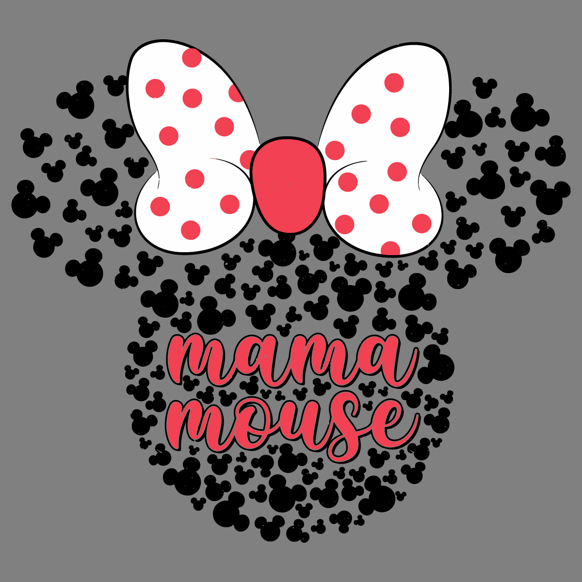 Mama Mouse Minnie Head Happy Mothers Day SVG | Inspire Uplift