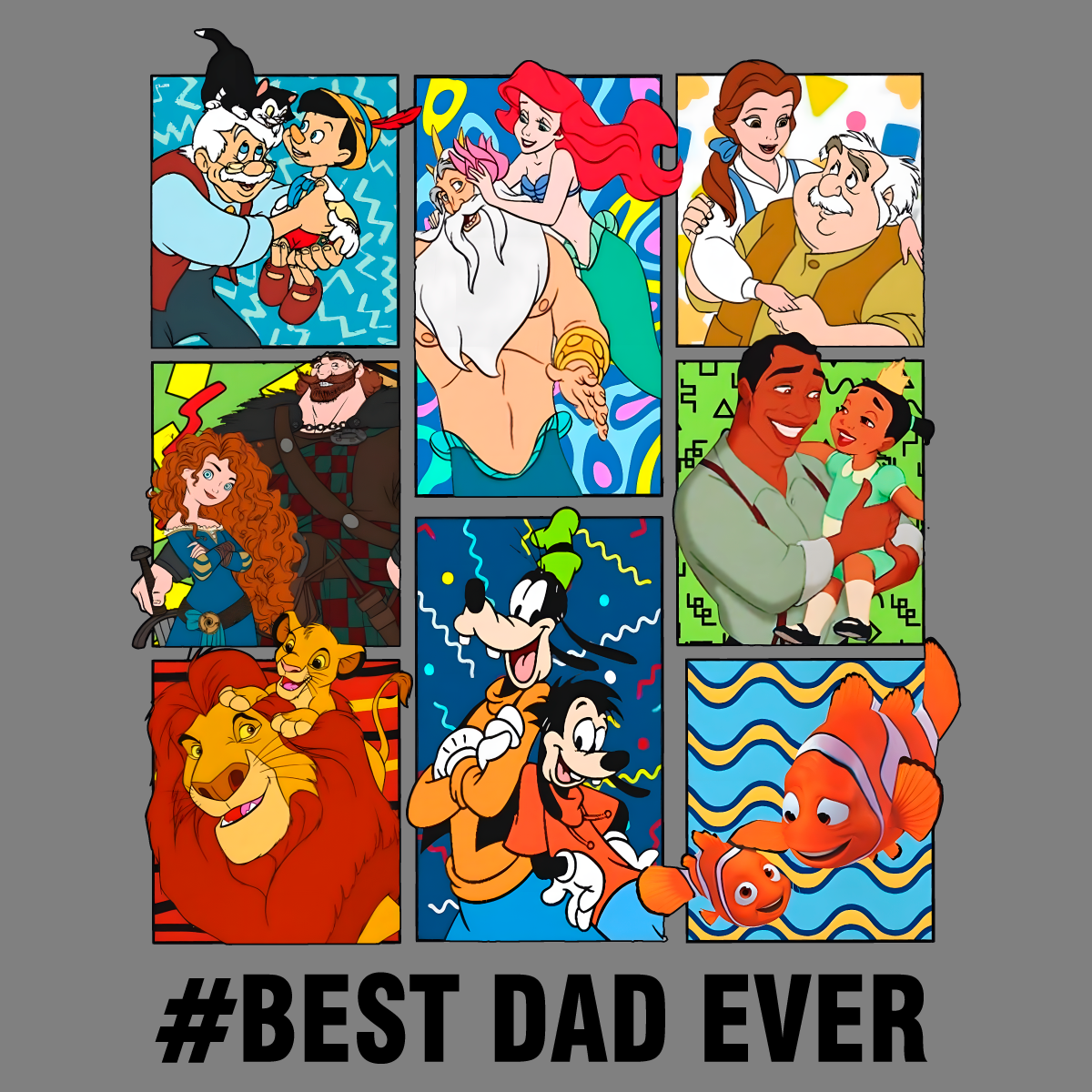 Disney Best Dad Ever Fathers Day PNG Digital Download Files | Inspire ...