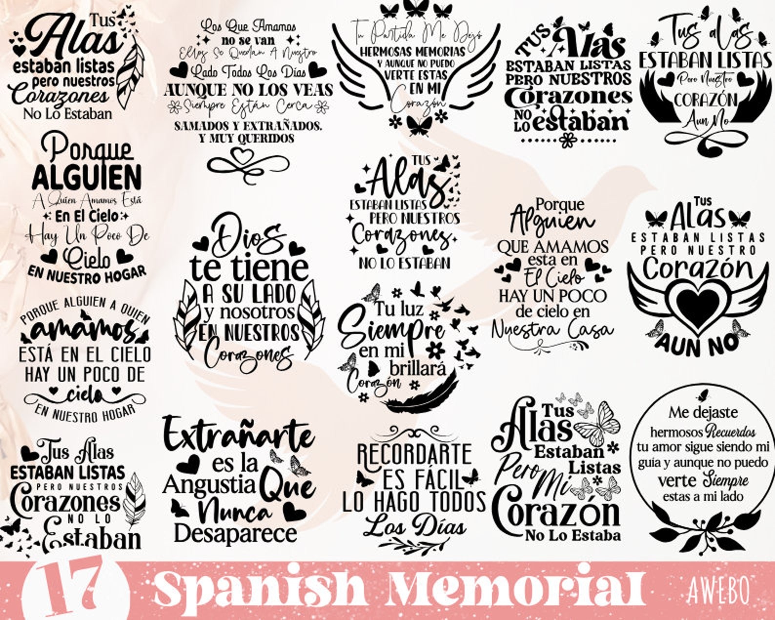 17 Spanish Memorial Svg Png Bundle, Memorial Lantern Svg , R | Inspire ...