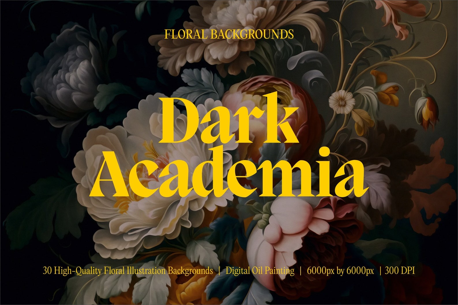 Dark Academia Aesthetic Floral Backgrounds, Cottagecore Aest - Inspire ...