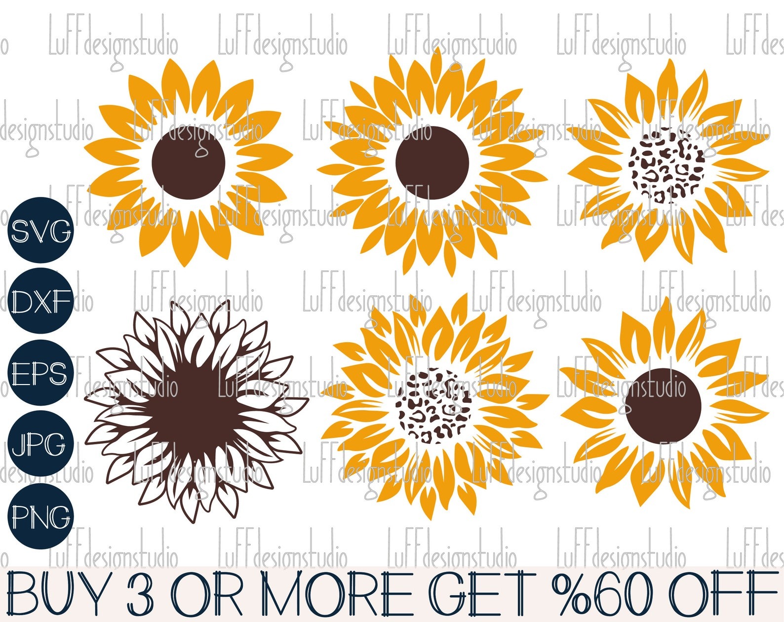 Sunflower Bundle SVG, Sunflowers Svg, Sunflower PNG, Flower, | Inspire ...