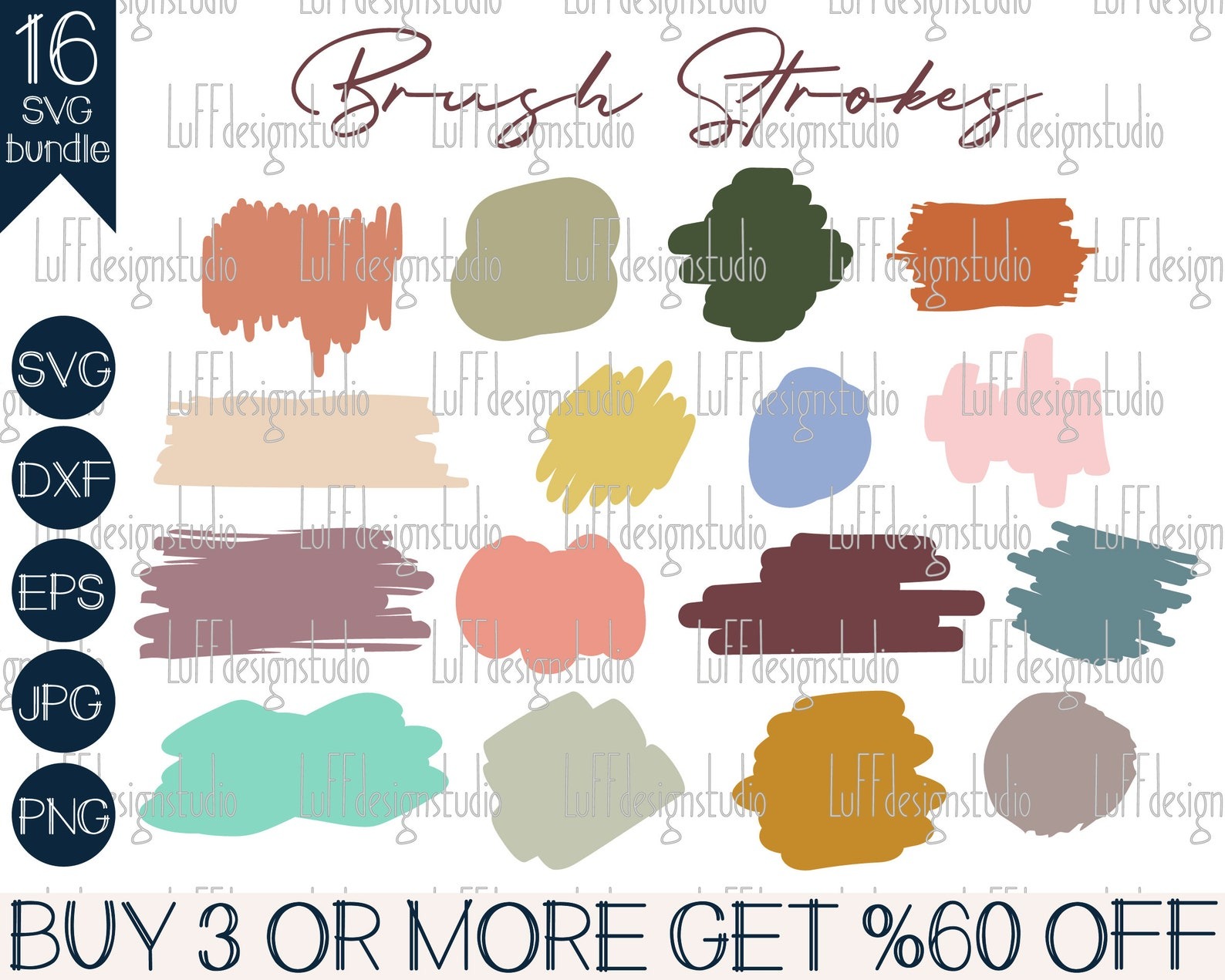 Keychain SVG, Paint Brush Stroke SVG Bundle, Splatter, Backg | Inspire ...