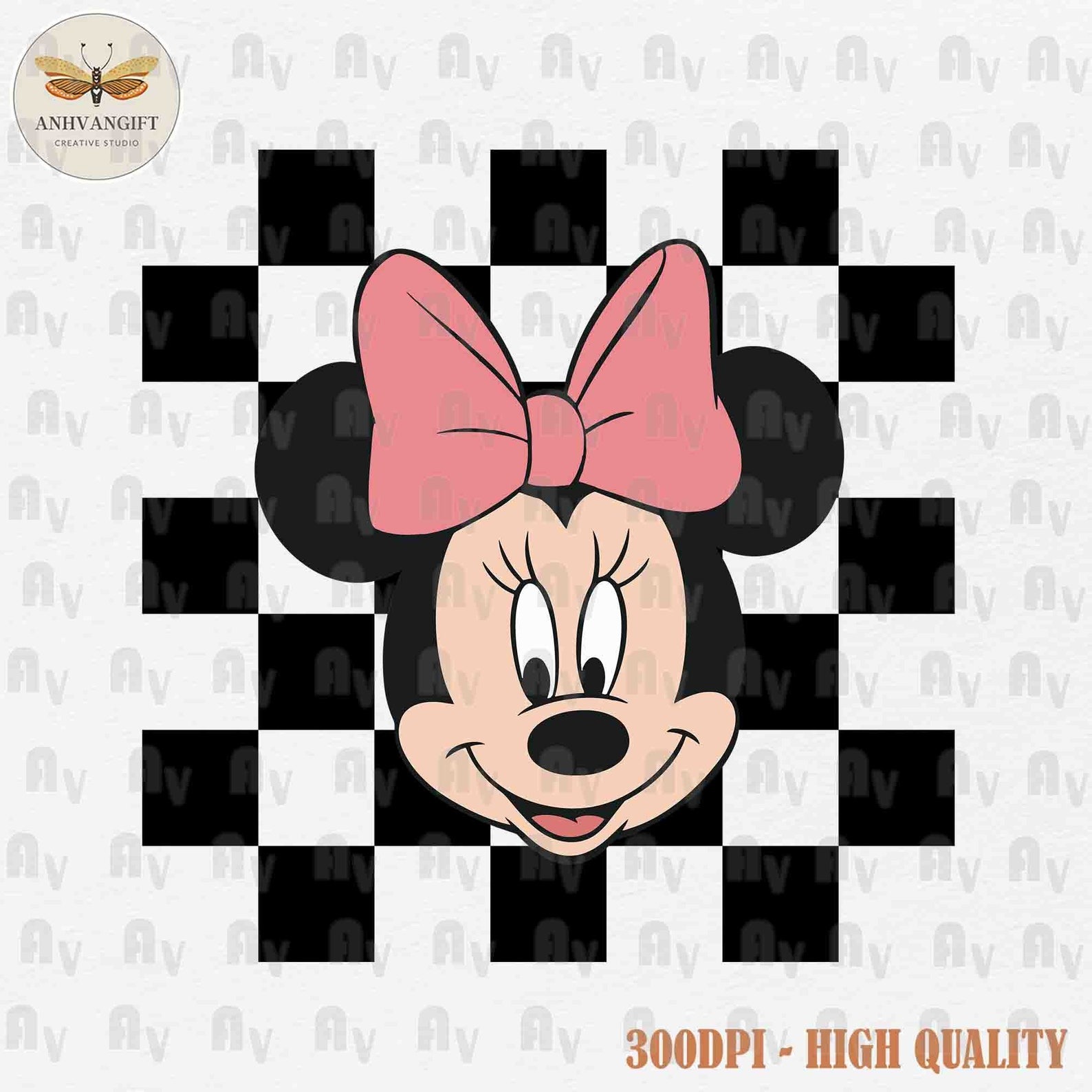 Checkered Mouse Head SVG, Family Vacation Svg, Cute Mouse Sv - Inspire ...