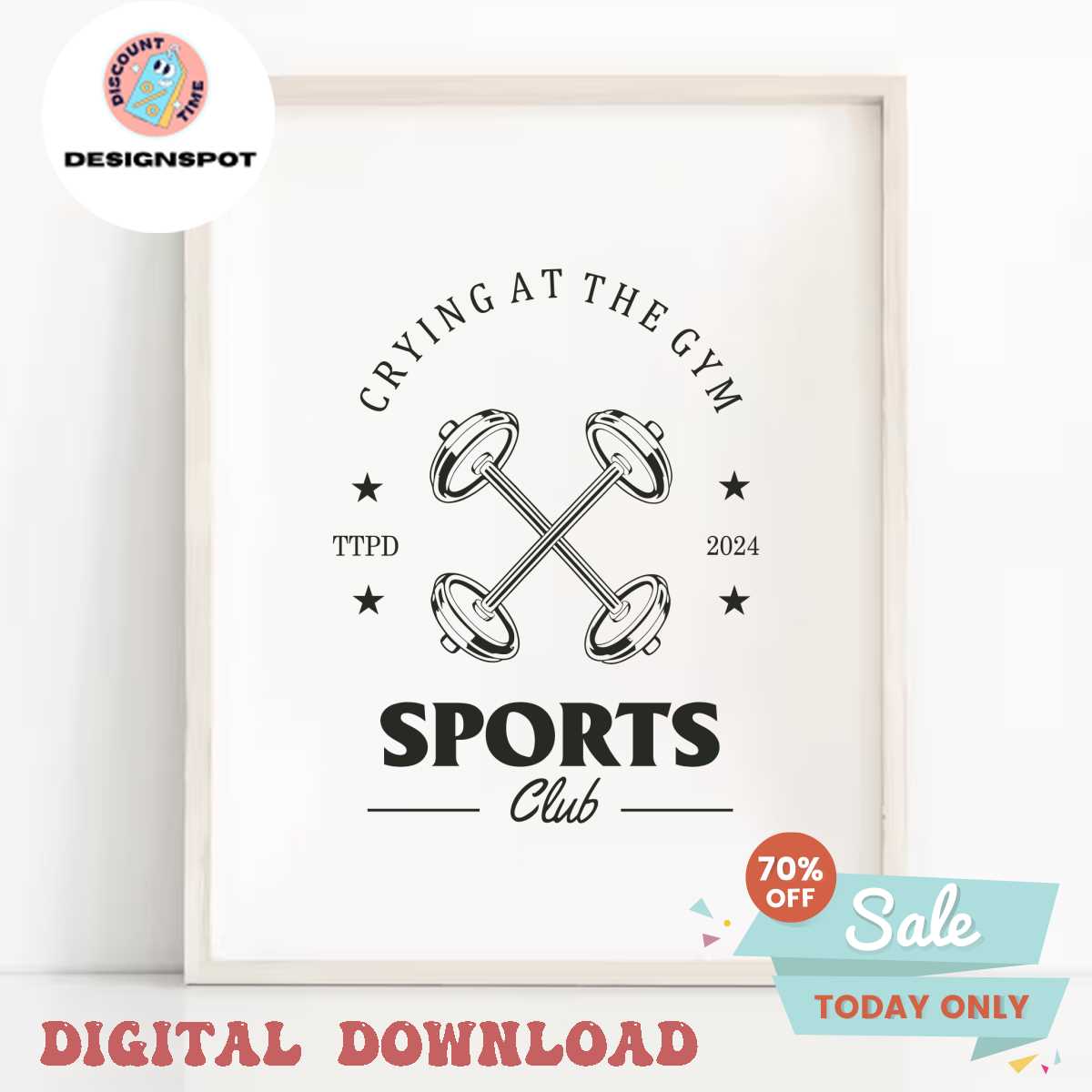 Crying At The Gym Sports Club TTPD SVG | Inspire Uplift