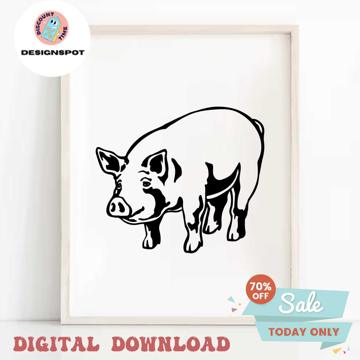 pig svg, pig png, pig svg cut file cricut, pig silhouette, p | Inspire ...