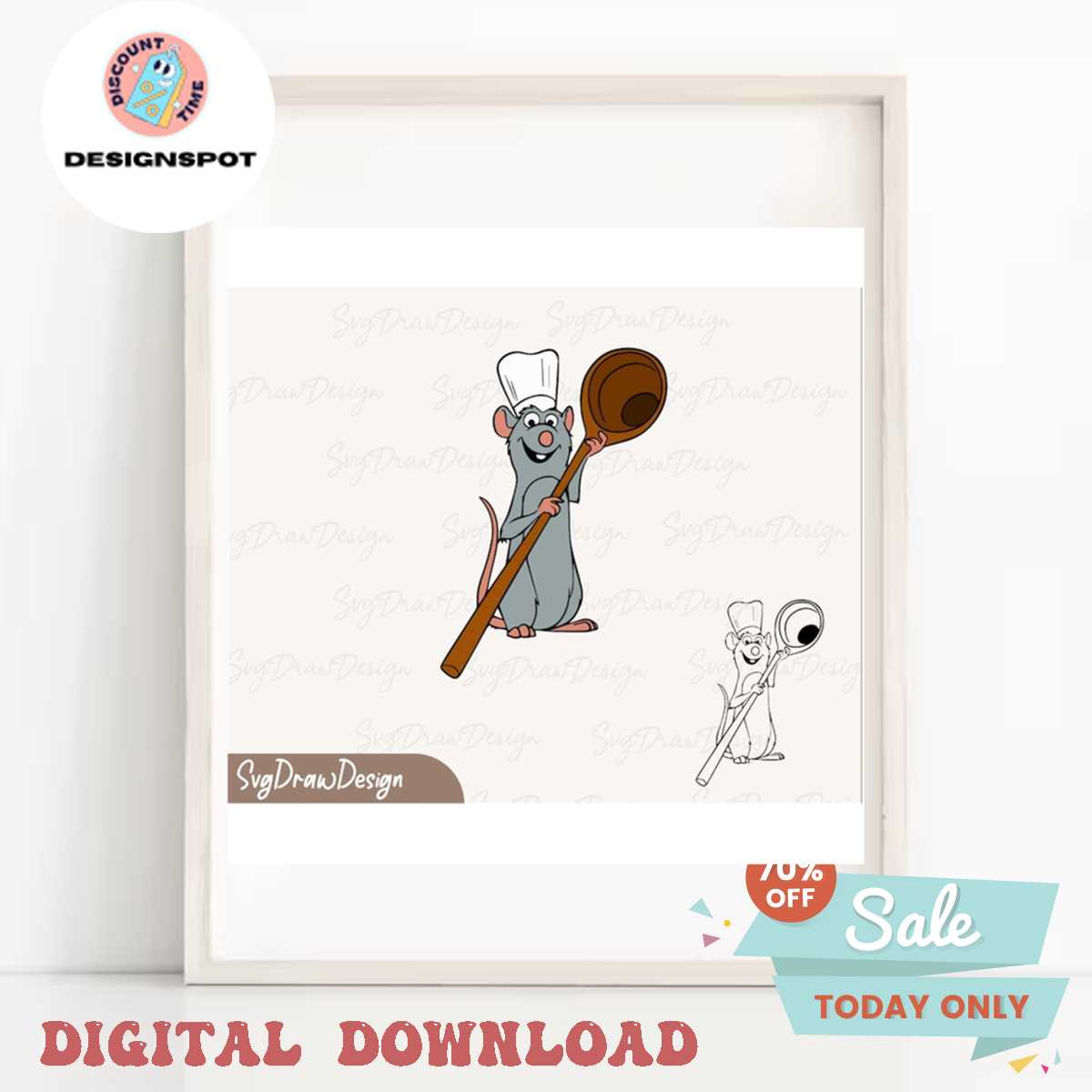 Remy Svg, mouse png shirt files for cricut and silhouette | Inspire Uplift