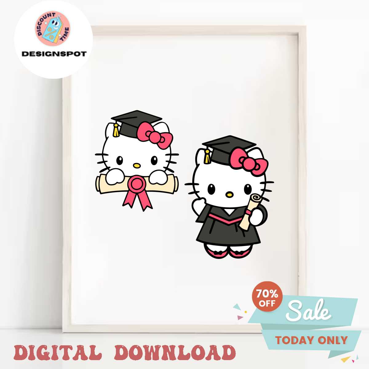 Hello Senior Kitty 2023 Graduation Season DXF, SVG, PNG File | Inspire ...