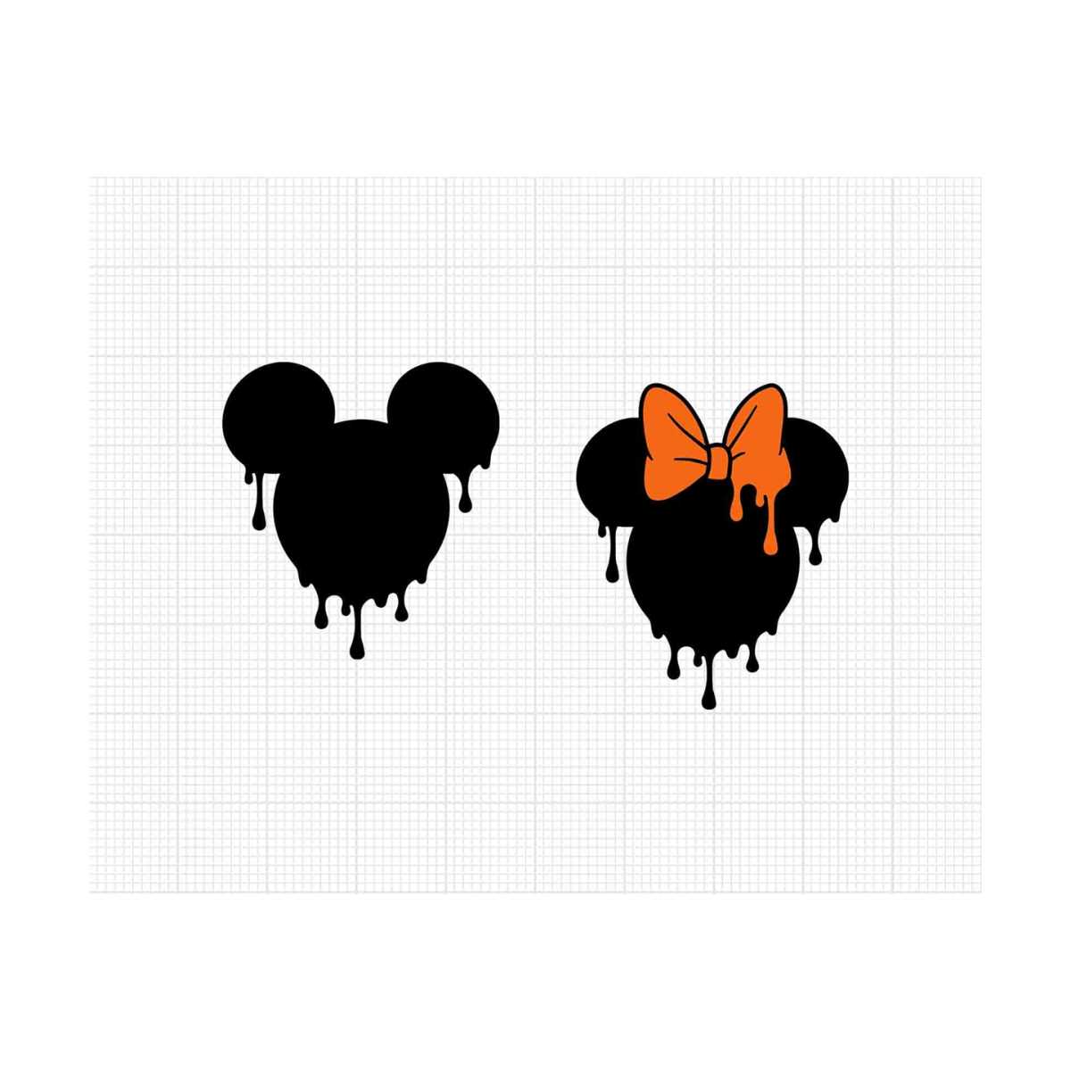Halloween, Drip, Mickey Minnie Mouse Head Bow, Dripping, Svg | Inspire ...