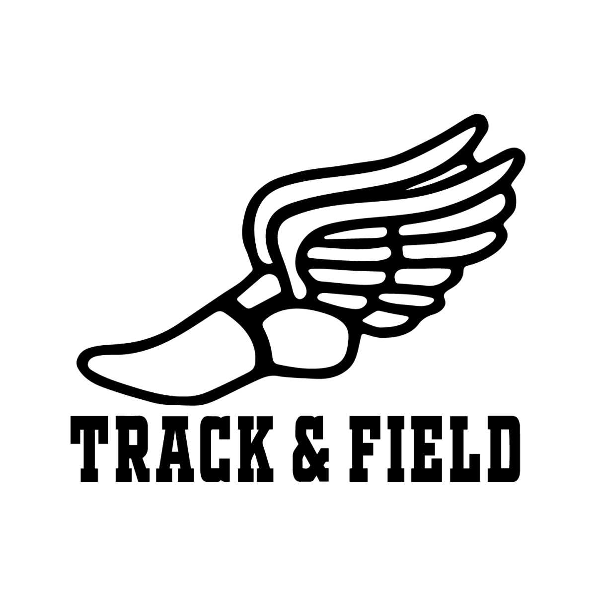 Sports Clipart: Black Winged Running Shoe Outline from Mercu - Inspire ...