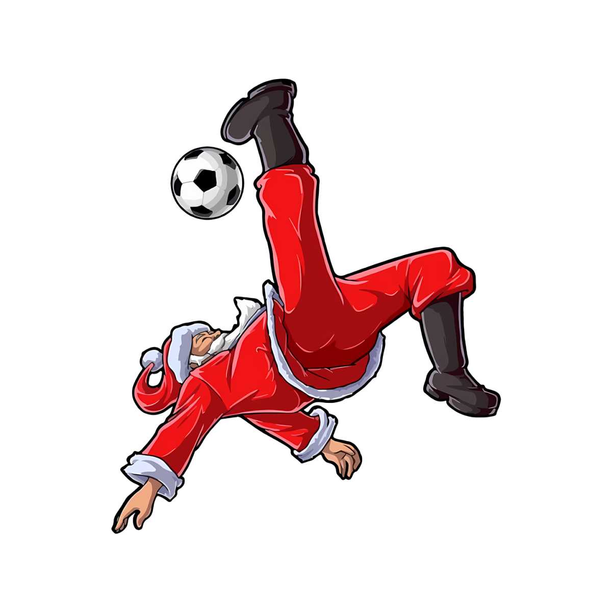Santa Soccer Funny Footballer SVG | Inspire Uplift