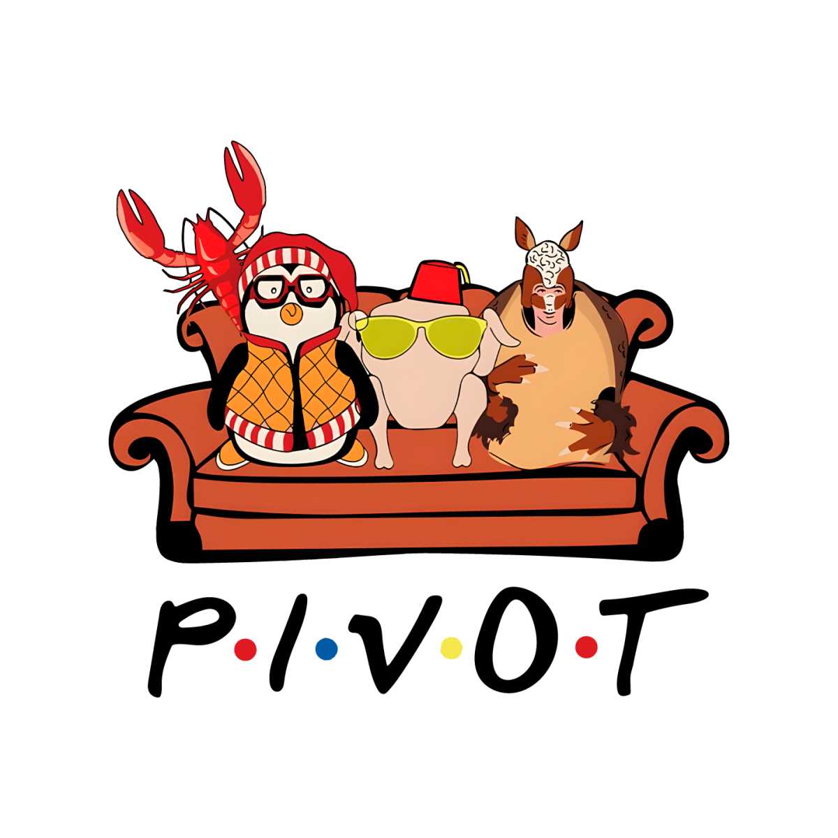 Pivot Retro TV Show Friends PNG | Inspire Uplift