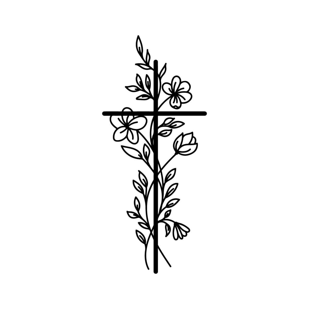 COD796 Floral Cross SVG, Cross SVG, Easter SVG, Religious, C | Inspire ...