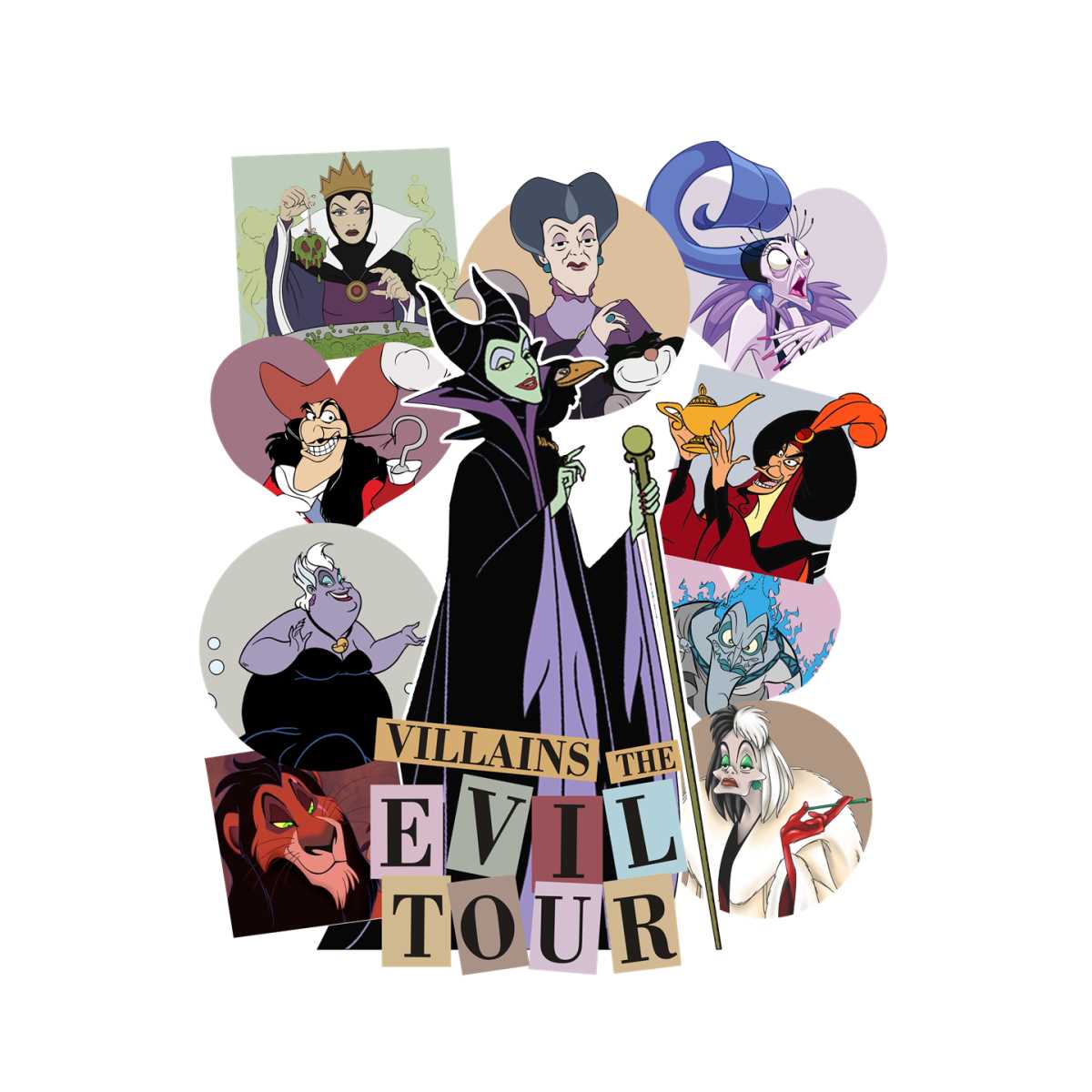 Disney Villains The Evil Tour PNG | Inspire Uplift