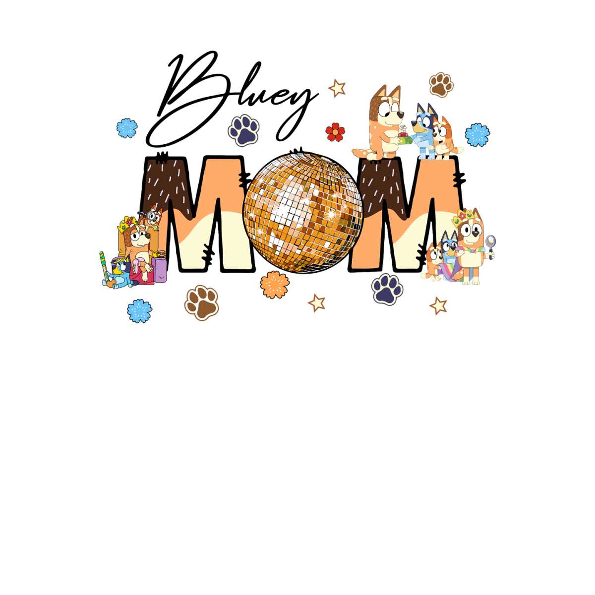 Dog Mum Bluey Mom Cartoon Character PNG | Inspire Uplift