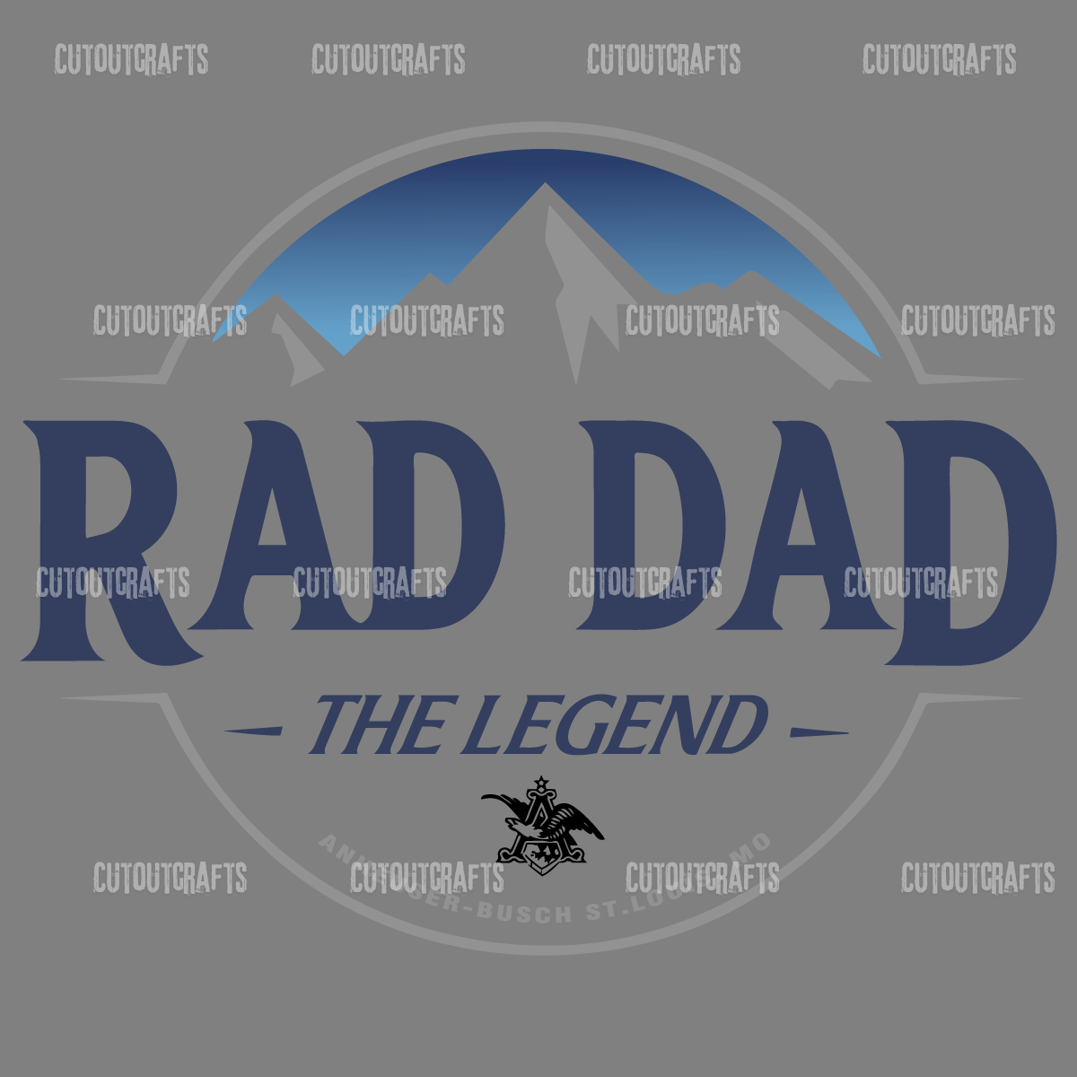 Rad Dad The Legend Busch Light Fathers Day Beer SVG | Inspire Uplift