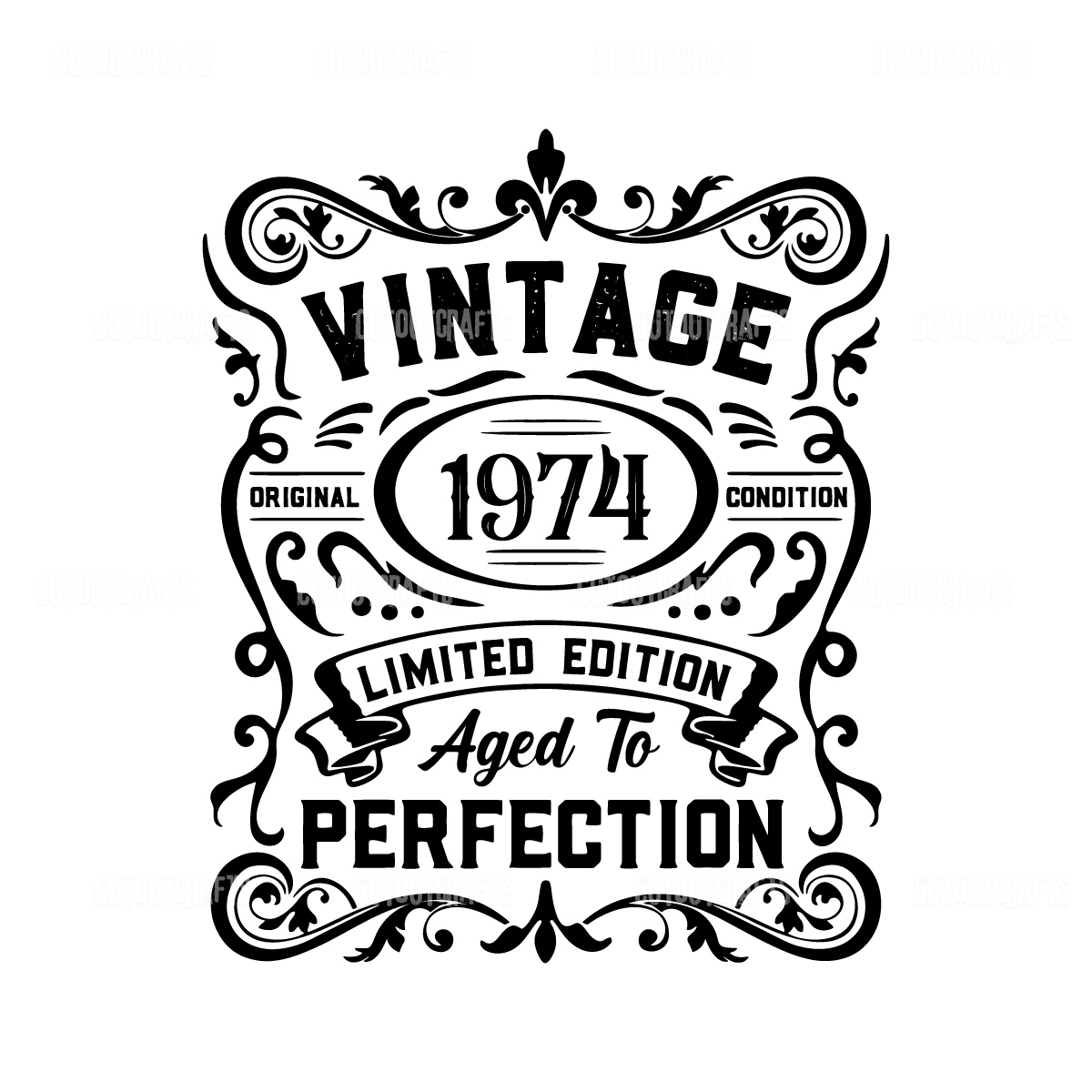49th Birthday SVG PNG Vintage 1974 SVG Digital Download File | Inspire ...