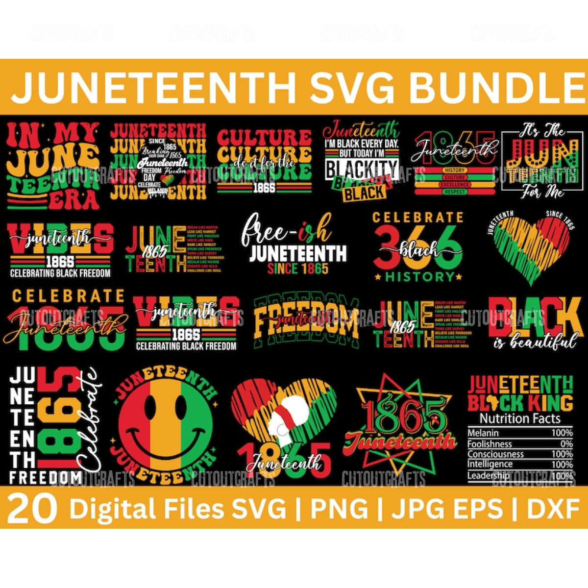 Juneteenth svg bundle designs Digital Download Files | Inspire Uplift