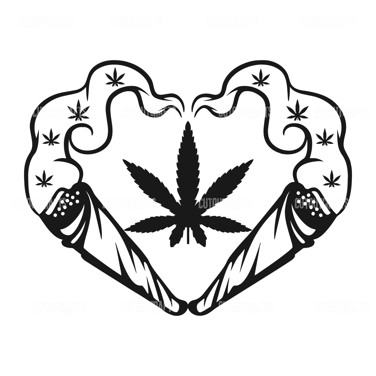 Heart Weed Joint svg Digital Download Files | Inspire Uplift