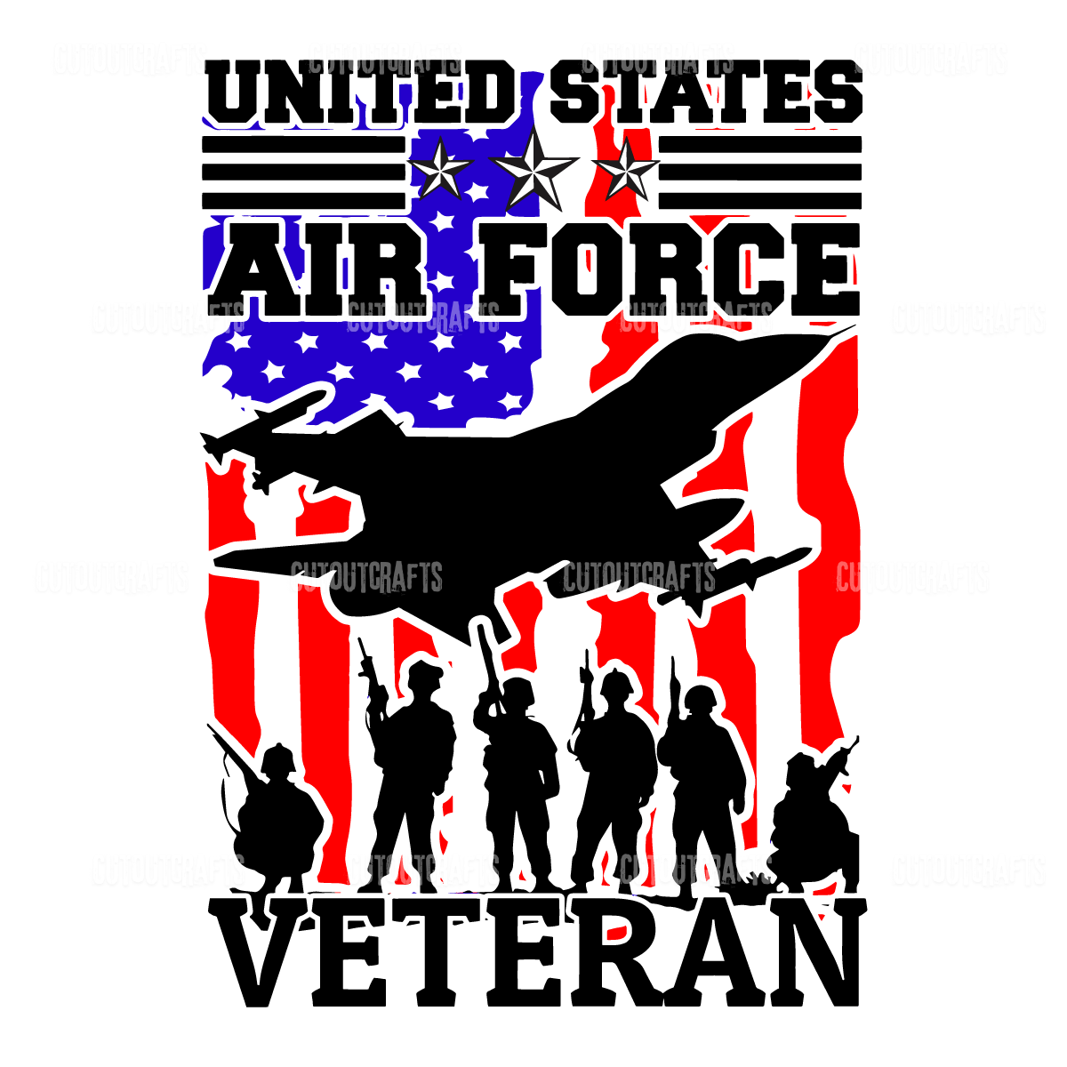 U.S. Air Force Svg Digital Download Files | Inspire Uplift
