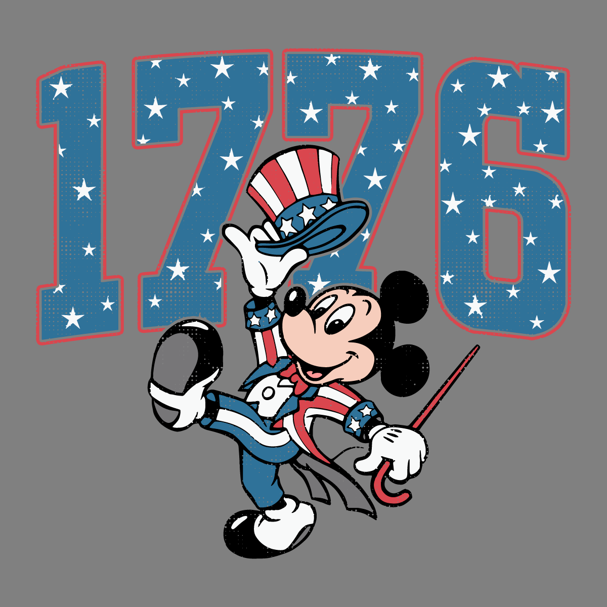 1776 Mickey America Uncle Sam Independence Day SVG | Inspire Uplift