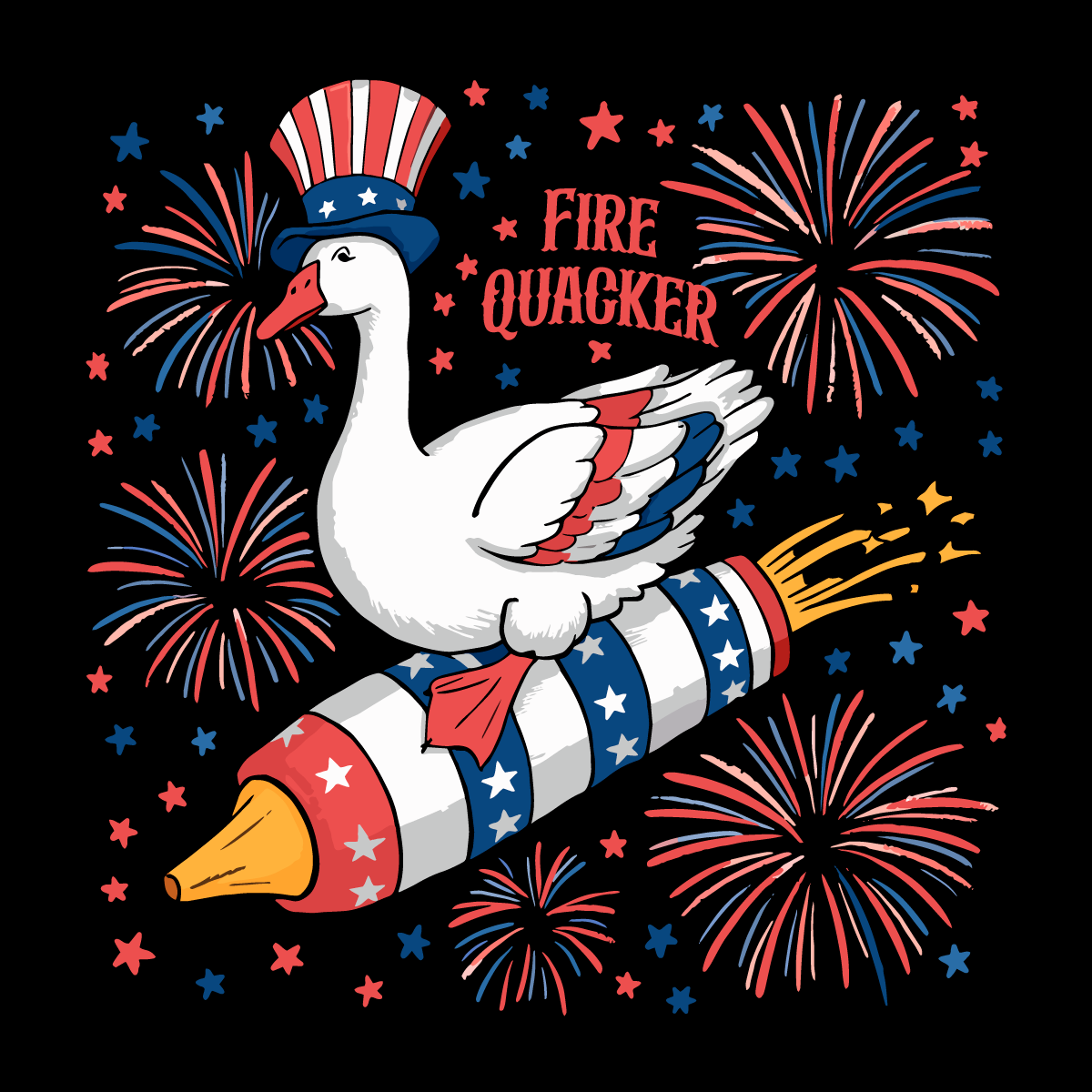 Independence Day Fire Quacker Goose SVG Digital Download Fil | Inspire ...